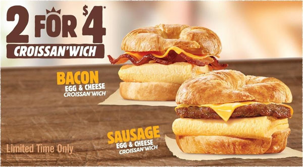 Burger King Croissanwich Promo Fast Food Watch